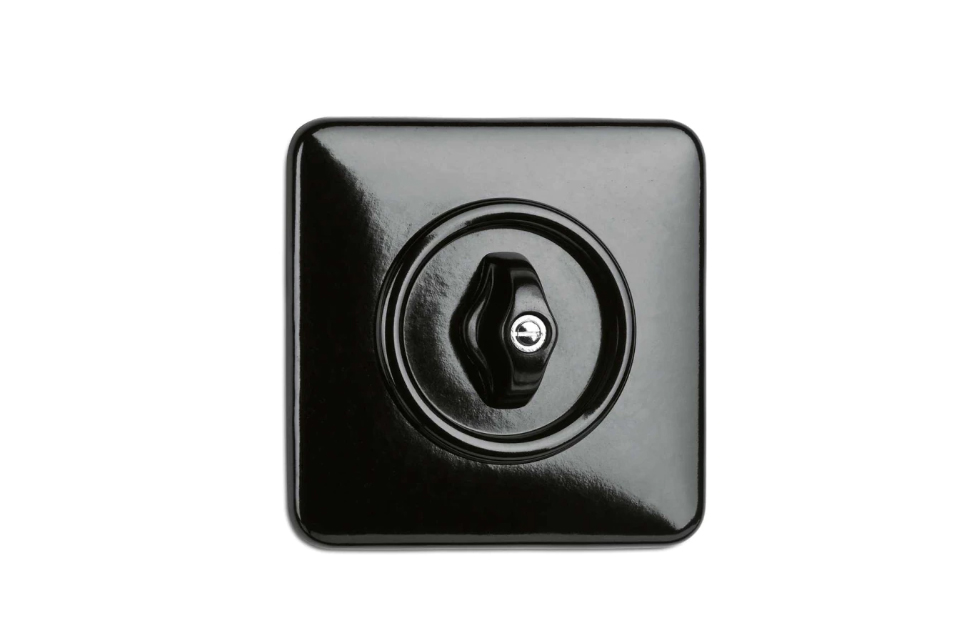 Bakelite flush-mount two-way rotary switch|Juheko -Textile Cables and Lighting Accessories